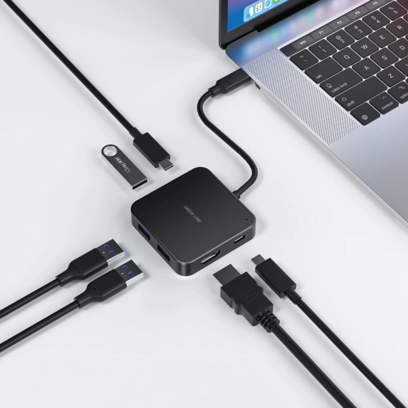 Green Lion GHB•7 7-in-1 USB-C Hub – Advanced Multiport Expansion for ...